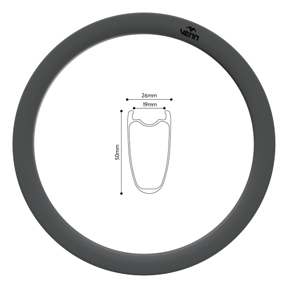 Venn TCC SL 50mm rim-brake carbon rim – 23MM WHEELS
